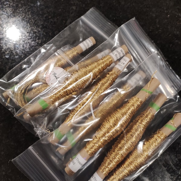 Best Couching Thread for Goldwork Hand Embroidery in Gold, Silver and ...