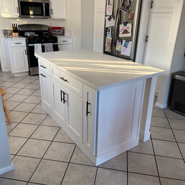 7ft White Kitchen Island W/o Countertop - Etsy