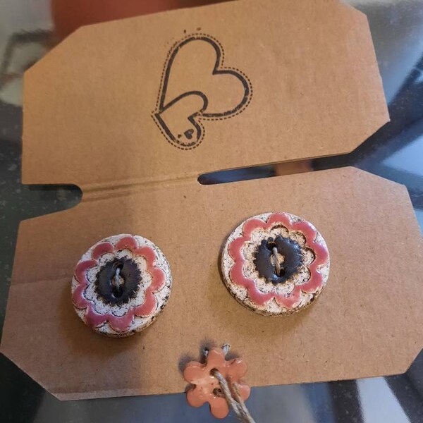 Large Ceramic Handmade Fish Buttons, Pottery Buttons Big Fish, Unique ...