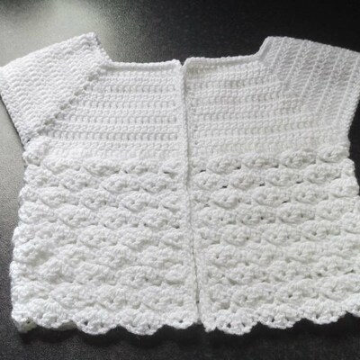Crochet Little Girl's Classic Shell Stitch Cardigan / Sweater Written ...