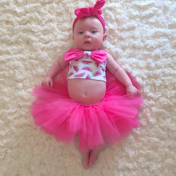Hot Pink Baby Tutu, Birthday Tutu, Princess Tutu, Fluffy Girl Tutu ...