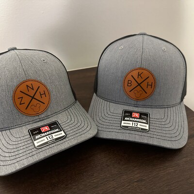 Personalized Father/son Matching Leather Patch Hat Father Son Hats ...