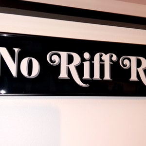 No Riff Raff Art Deco Style Sign Framed Print Framed Metal Print Retro ...