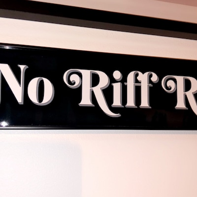 No Riff Raff Art Deco Style Sign Framed Print Framed Metal Print Retro ...