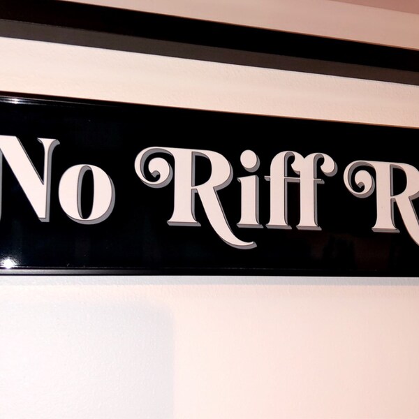 No Riff Raff Art Deco Style Sign | Framed Print | Framed Metal Print ...