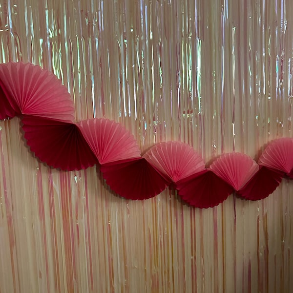Xo, Fetti Pink Paper Fan Garland - 6 Ft | 3D Bachelorette Party ...