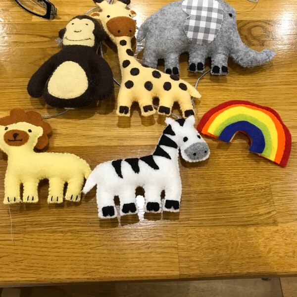 Jungle Animal Sewing Patterns, Zoo Animal Hand Sewing, Safari Animal ...
