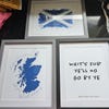 Scottish Words on Scotland Map Print Scottish Wall Art Scotland Print ...