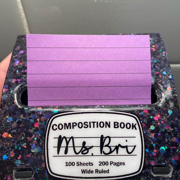 Personalized Teacher Sticky Note Dispenser: Pencil or Composition Book ...