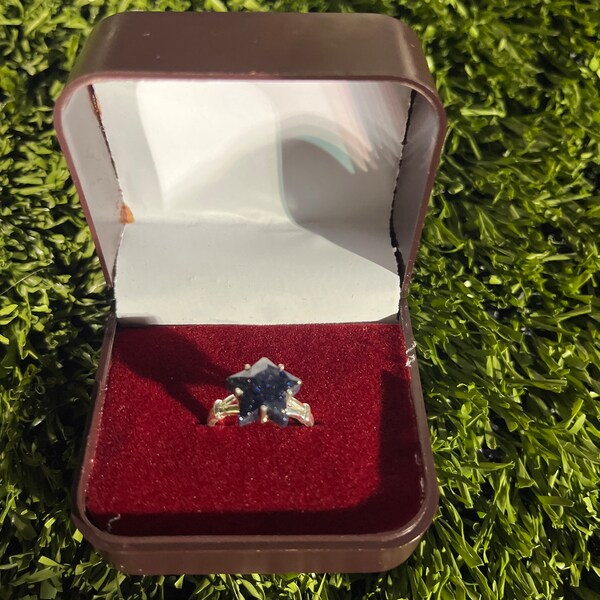 Antique Blue Sunstone Star Ring, 925 Sterling Silver Ring, Handmade ...