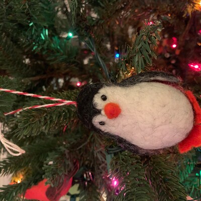 Penguin Tufted Wool Ornament Handmade Fair Trade From Nepal - Etsy