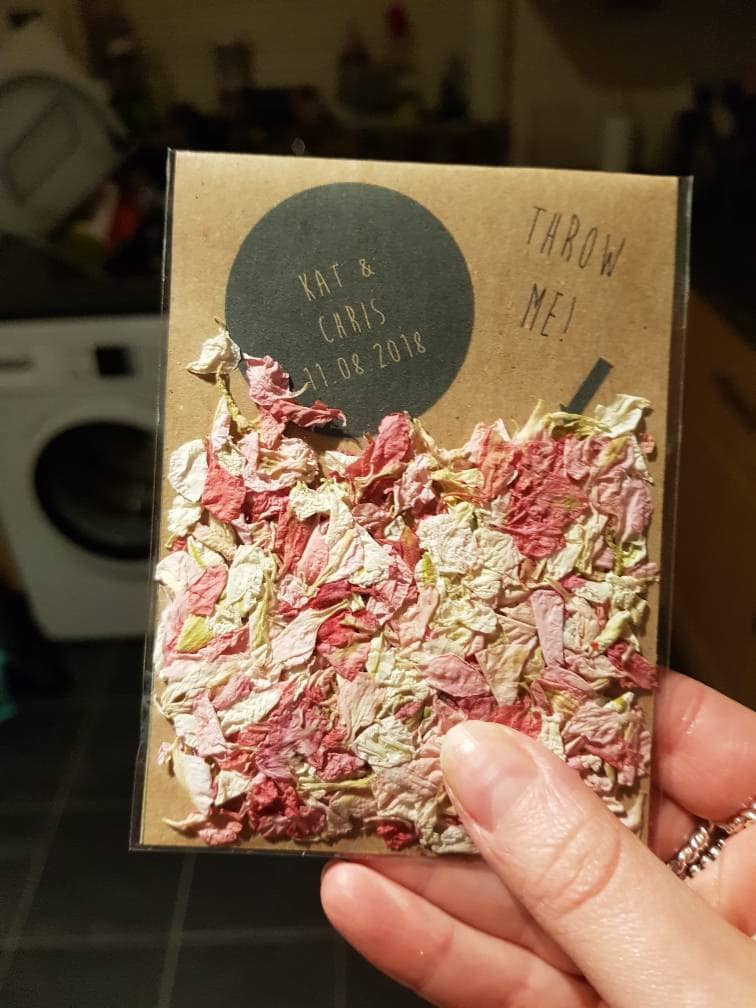 Wedding Confetti personalised Envelopes Biodegradable | Etsy