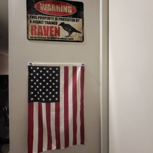 Raven Warning Sign, Funny Raven Sign, Birdwatcher Gifts, No Trespassing ...