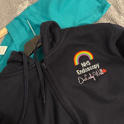 Couple Matching Heart Hoodie, Anniversary Gift for Him, Embroidered ...