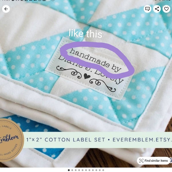 Cotton Label Set, Sewing Labels, Iron on Labels, Iron on Tags, Sewing ...