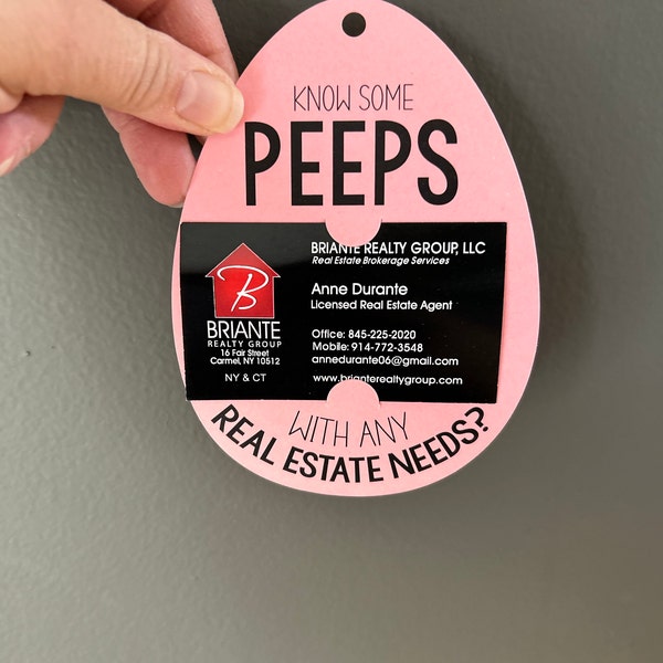 Know Some Peeps With Any Real Estate Needs Gift Tags Pop by Tags Real ...