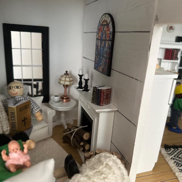 1:12 Miniature Dollhouse Art Photo Frame Picture Print Home Decor ...