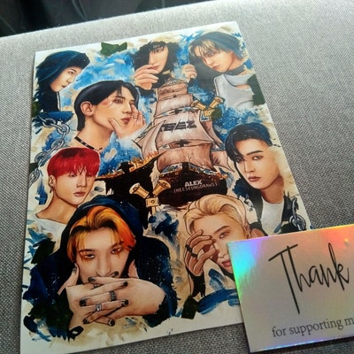 Yunjin Le Sserafim Drawing Print A5 - Etsy