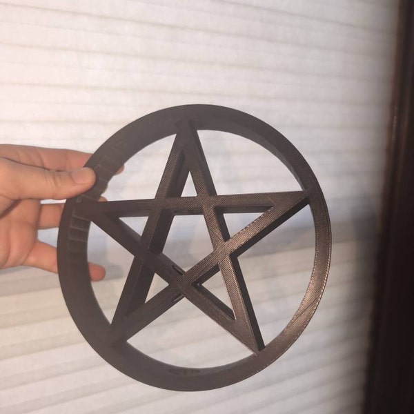 Pentagram Tree Topper Pentacle Reversible • Gothic Holiday Home Decor ...