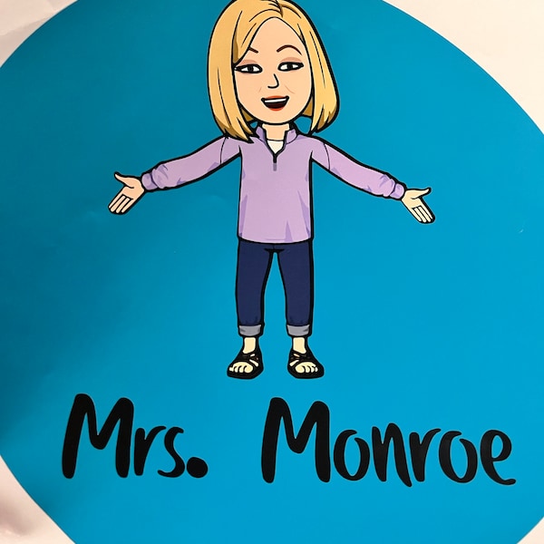 Color Personalized Bitmoji Decal (removable Vinyl) - Etsy