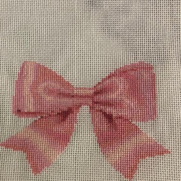 Pink Bow Cross Stitch Pattern PDF | Instant Download - Etsy