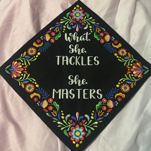 Embroidered Graduation Cap Topper | Lemon Graduation Cap Decoration ...