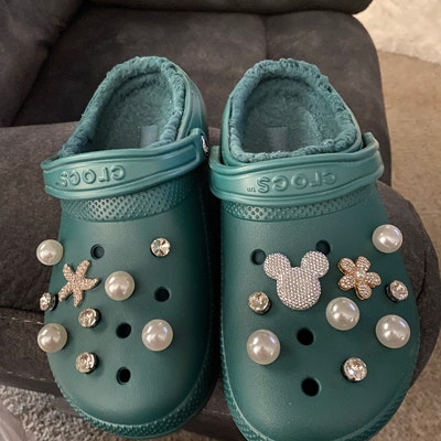 Crocs Charms Crystal Silver Diamonds and Pearls Set. Charms for Your ...