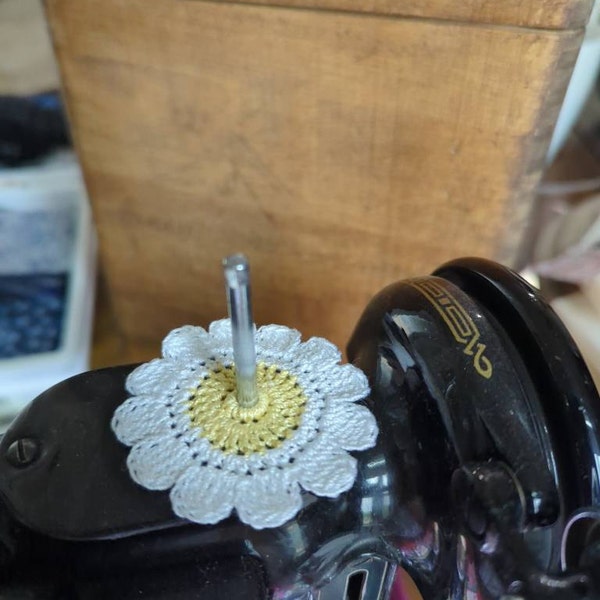 Rose Spool Pin Doily Made to Order 100% Cotton, 2 Inches in Diameter ...