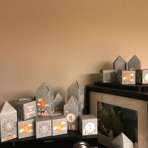 Printable Advent Calendar BOHO Countdown to Christmas DIY | Etsy