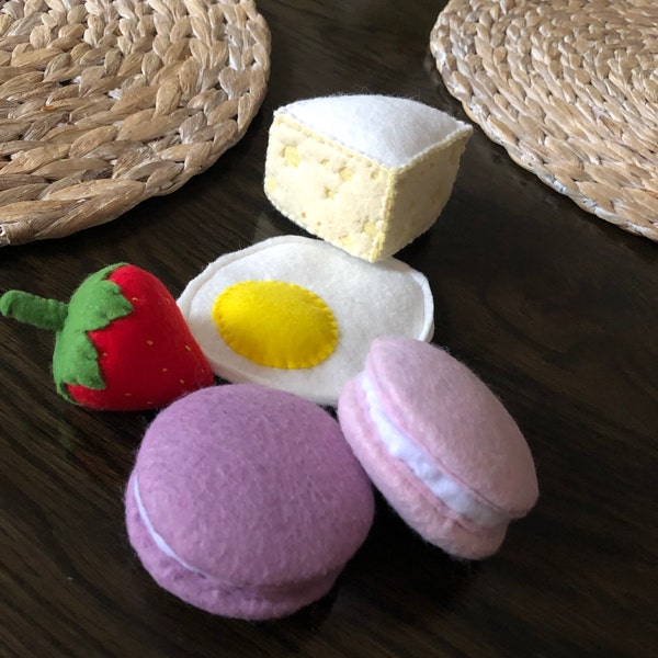 Felt Burger, Cheeseburger Play Food, Hamburger Toy, Felt Sandwich Set ...