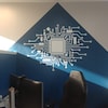 Technology Wall Decal - Circuit Board Wall Sticker Binary Code Computer ...