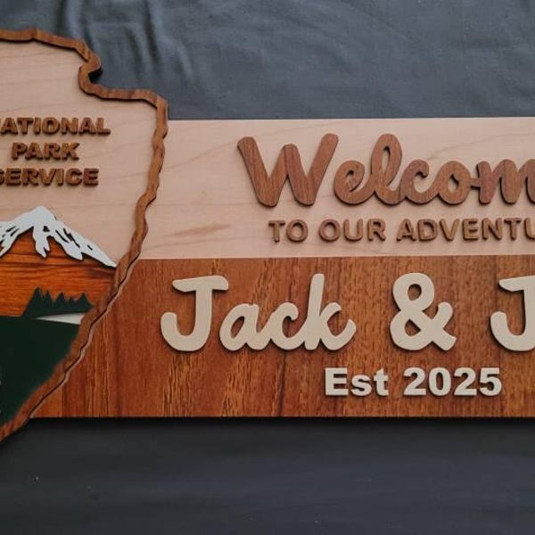 National Park Welcome Sign 3D, Personalized National Park Sign, Custom ...