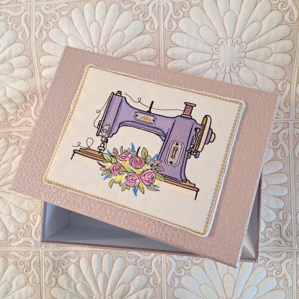 Sewing Machine With a Bouquet of Roses Machine Embroidery Design - 6 ...