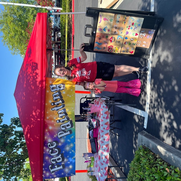 Face Painting Vinyl Banner 72 in X 24 in 6 Ft X 2 Ft Face Paint Sign ...