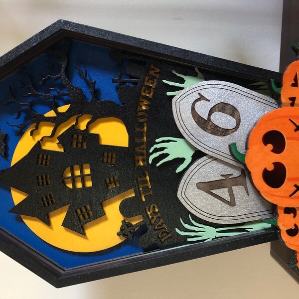 Halloween Countdown With Interchangeable Tombstone Numbers - Etsy