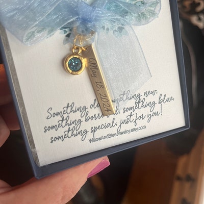 Something Blue for Bride, Engraved Bride Gift From Mom, Something Blue ...