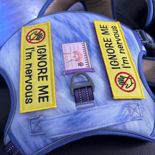 Embroidered 2x6 Patch for Working Dogs With don't Touch Sign and ignore ...