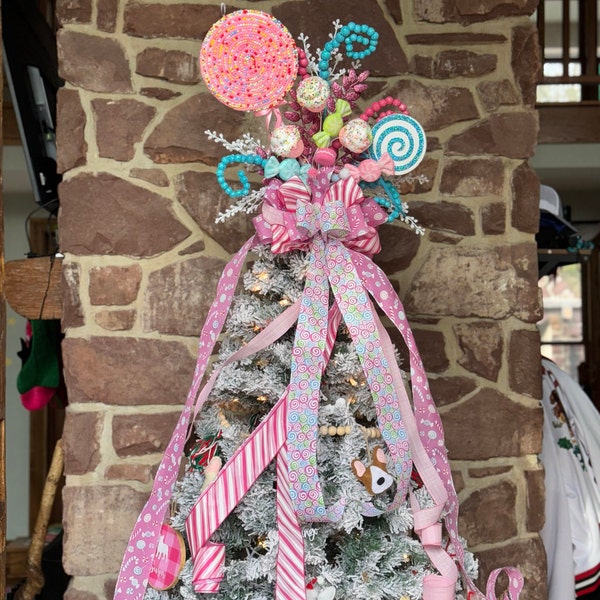 Christmas Tree Topper Gingerbread Candy Tree Topper Christmas Tree ...