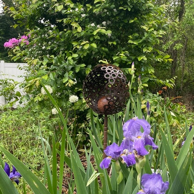 Cosmic Harmony Spheres a Trio of Meticulously Handcrafted Rusty Metal ...