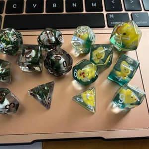 Moonlit Koi Fish Dnd Dice Set for Dungeons and Dragons D20 - Etsy