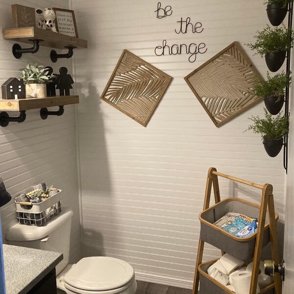 Be the Change Sign, Motivational Signs, Word Wall Art, Gold Wire Words ...