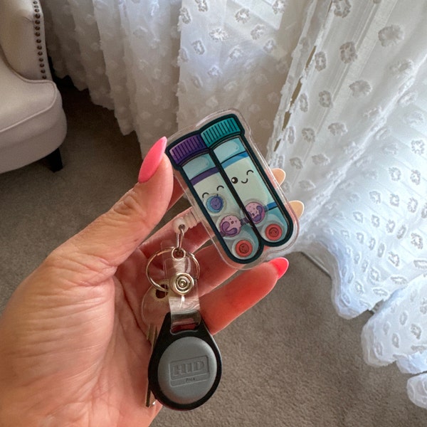 Lab Tech Badge Reel Blood Drawing Badge Holder Laboratory Technician ...