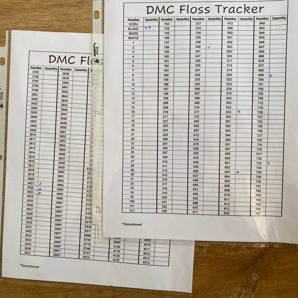 DMC Floss Inventory Tracker (printable/editable PDF and Spreadsheet ...
