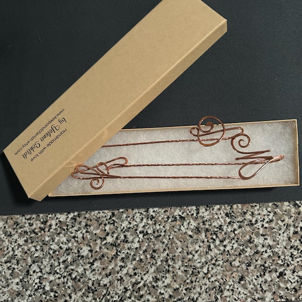 Personalized Cursive Letter Shepherds Hook Bookmark, Monogram Handmade ...