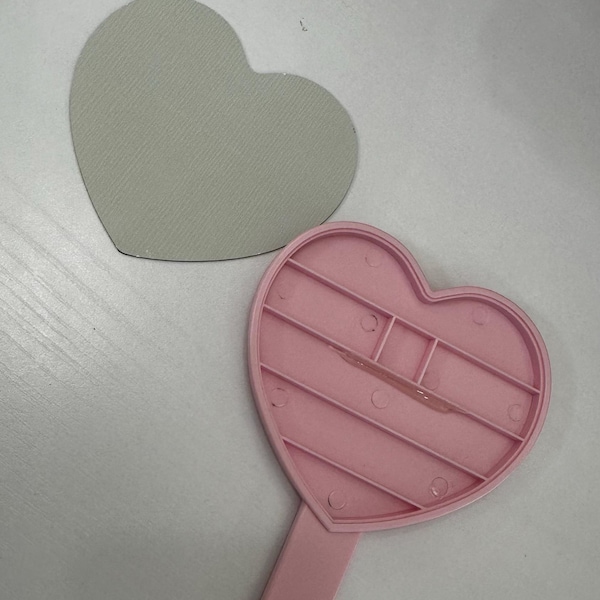 Very Mindful Very Cutesy Very Demure Handheld Heart Mirror or Compact ...