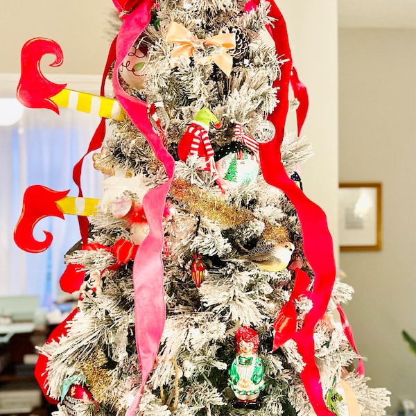 Red Velvet Christmas Bow, Black Velvet Tree Topper Bow, Christmas ...