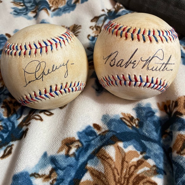 The Sandlot Babe Ruth Autographed 1930's Baseball. Licensed Replica ...