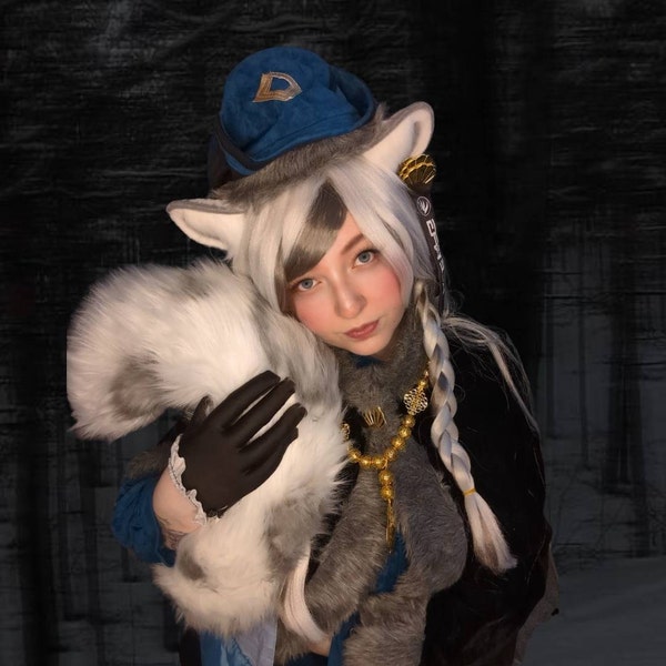 Night Moth Wolf Ears | Gray Wolf Ears | Realsitic Wolf Ears | Dog Ears ...