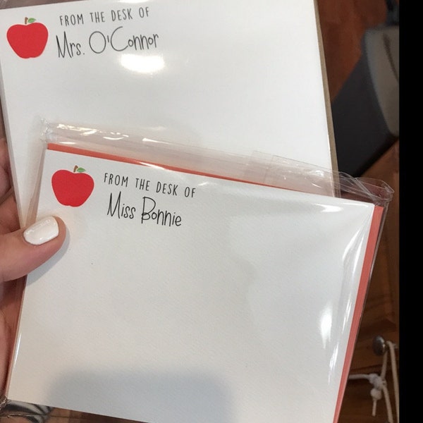Teacher Stationery, Teacher Notecards, Personalized Teacher Gifts, Gift ...