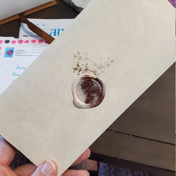 Handmade Stationery Set, Writing Paper With a Blue Lily and Dragonfly ...